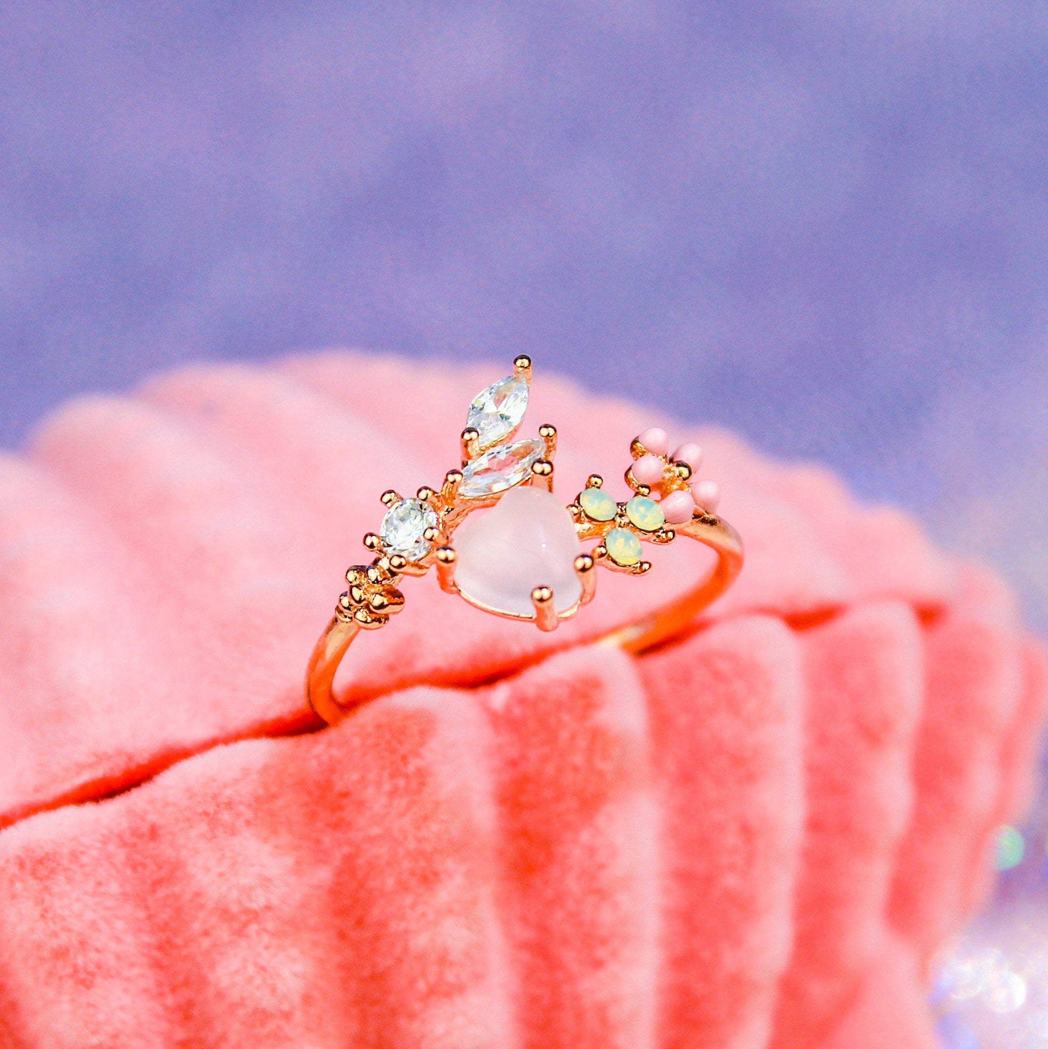 Sweetheart Ring | Cute Valentine Rings for Her | Dainty Adjustable ...